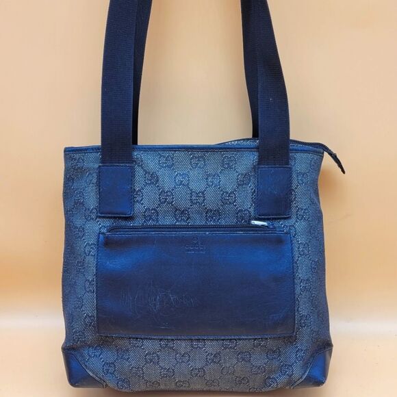 Gucci | Bags | Black Canvas Tote Bag | Poshmark